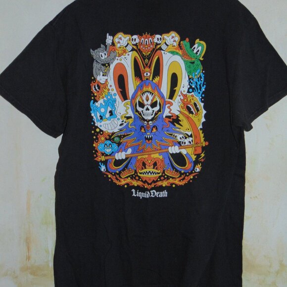 Liquid Death | Shirts | Liquid Death Double Sided Graphic Tshirt Skull ...
